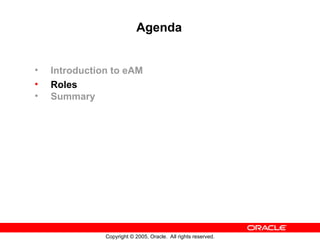 Slide show on capabilities of Oracle EAM.ppt