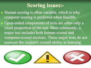 administrating test,scoring,grading vs marks | PPTX