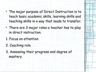 Teaching Basic Skills Through Direct Instruction | PPT