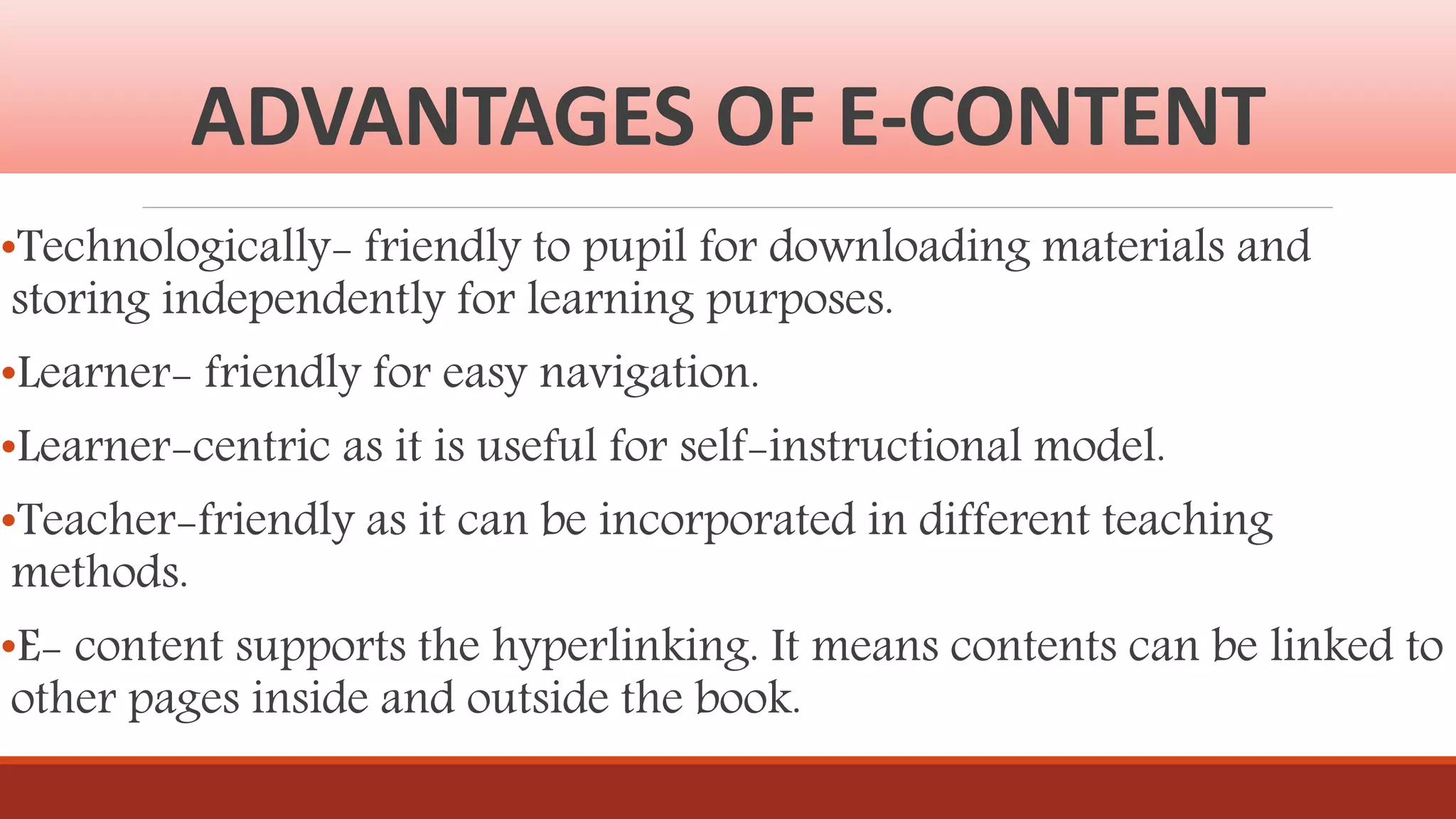 Edu 204.11 E- content | PPTX