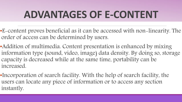 Edu 204.11 E- content | PPT
