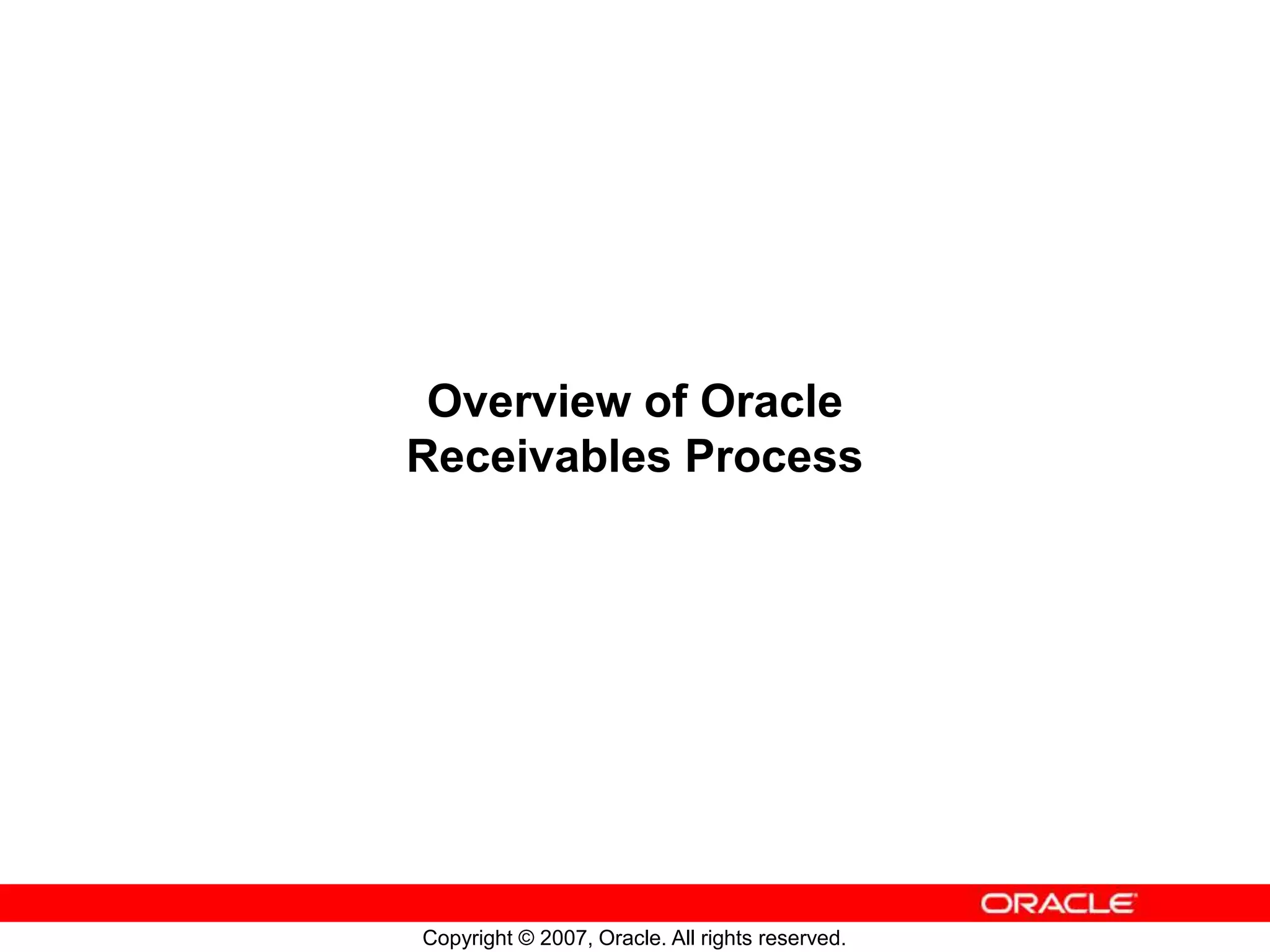 Oracle Receivables | PPT