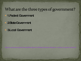 Government Power Point-3rd Grade | PPT