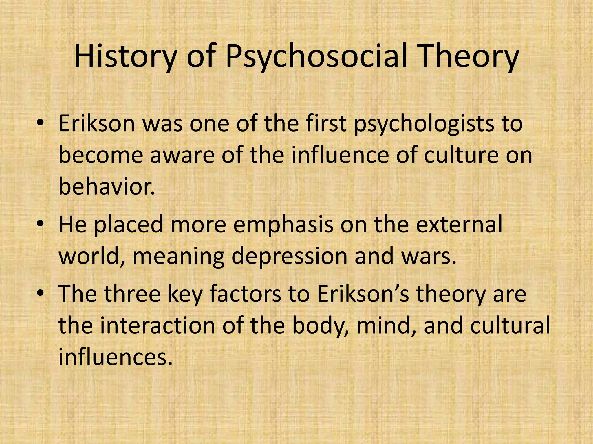 Erickson’s Psychosocial Stages of Development | PPTX