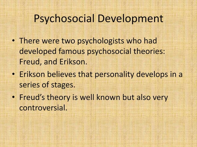 Erikson's Psychosocial Stages of Development | PPTX