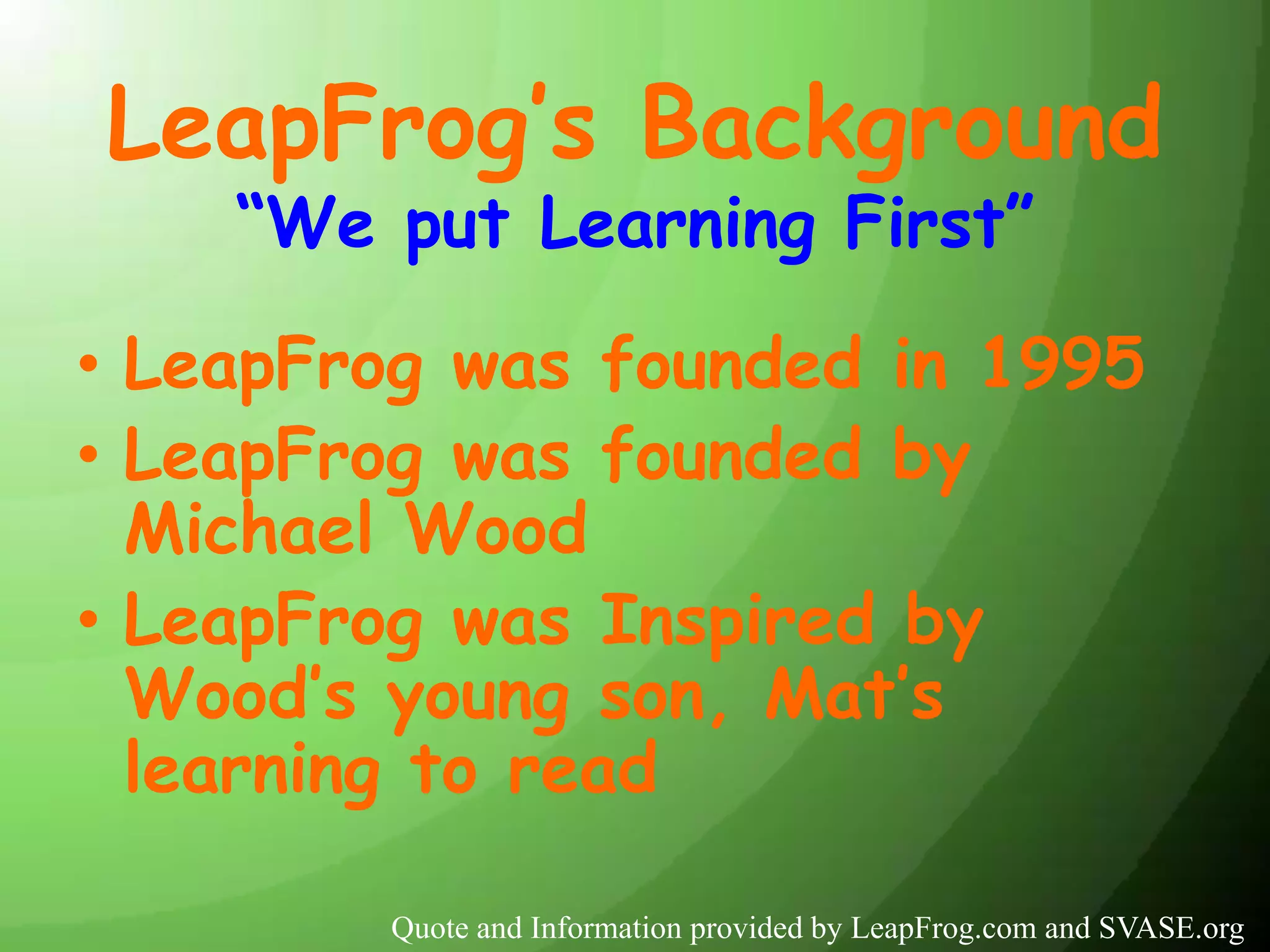Leap Frog Presentation | PPTX