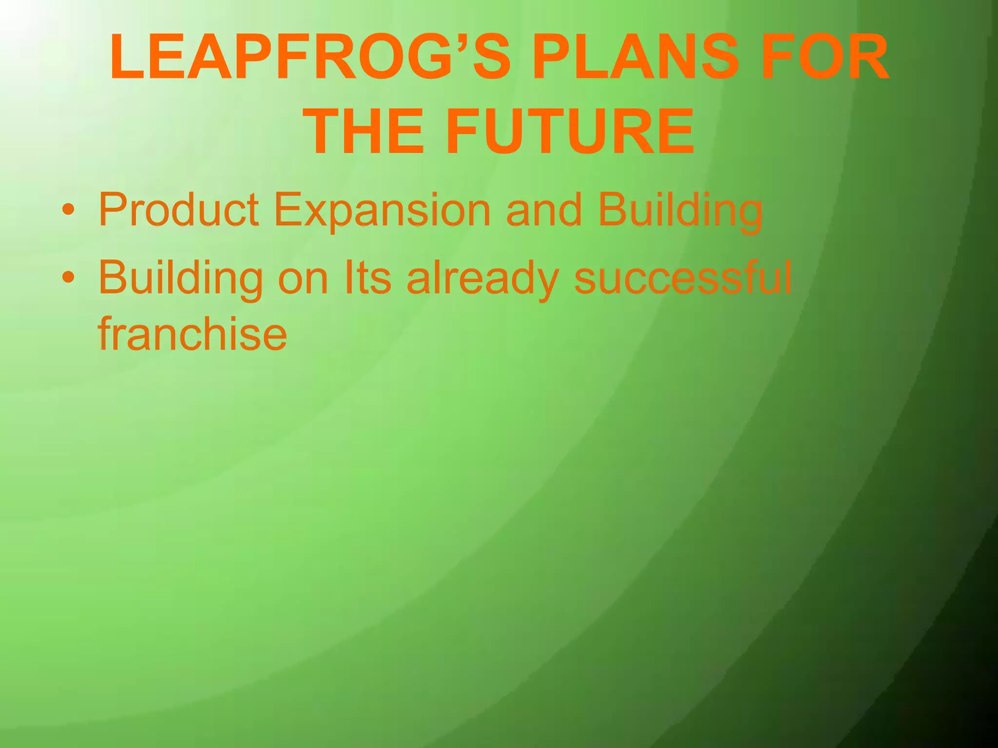 Leap Frog Presentation | PPTX