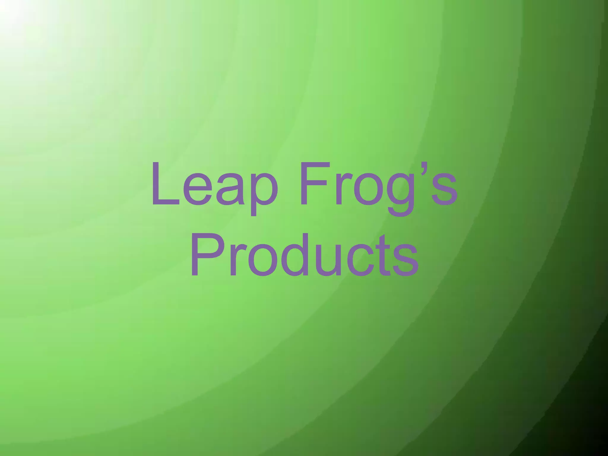 Leap Frog Presentation | PPTX