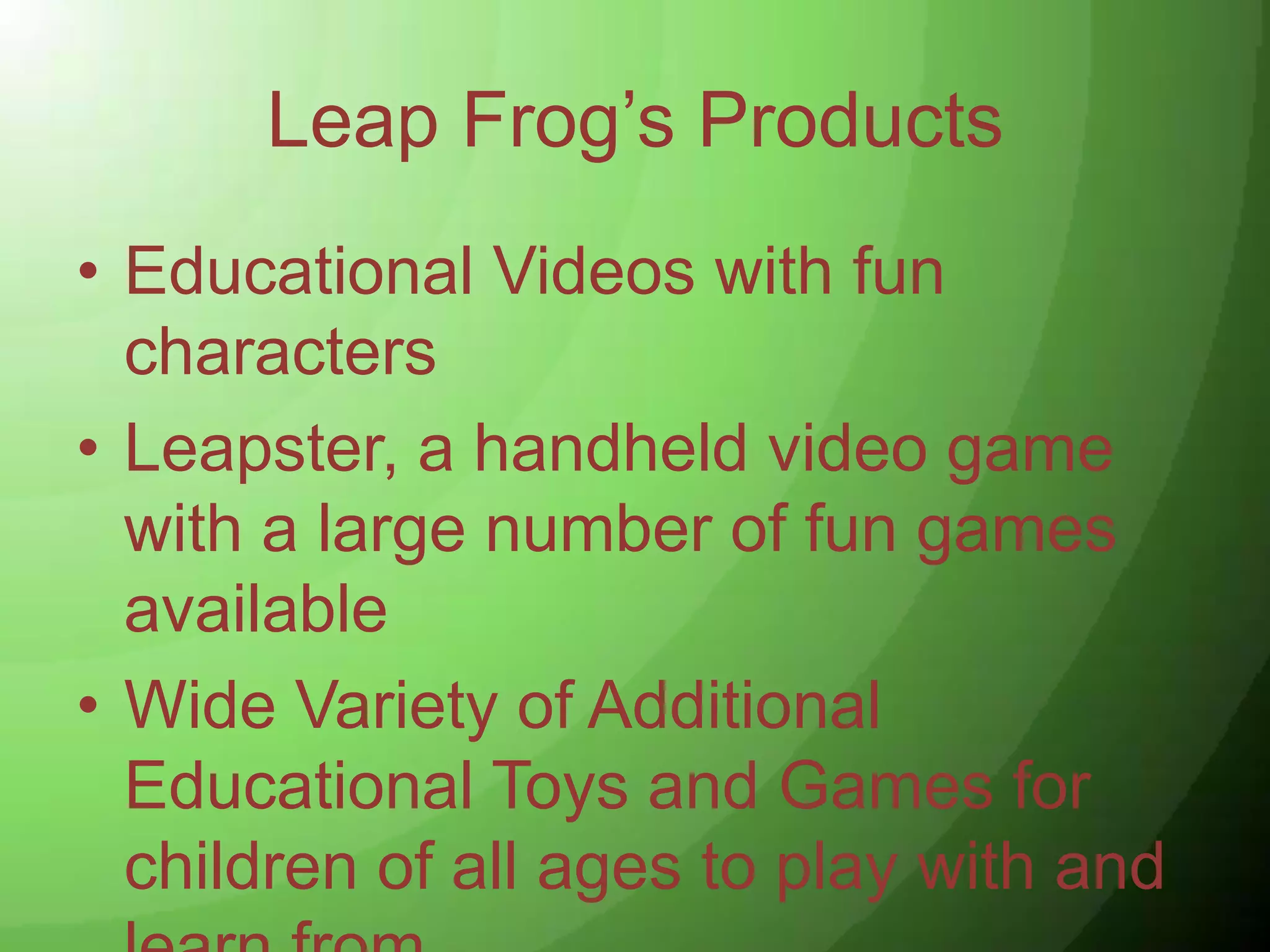 Leap Frog Presentation | PPTX