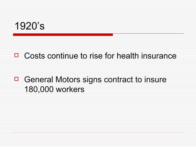 The History of Healthcare in the U.S. | PPT | Health Insurance | Insurance