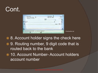 Edu 290 Power Point I Learning How To Write A Check | PPT