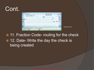 Edu 290 Power Point I Learning How To Write A Check | PPT