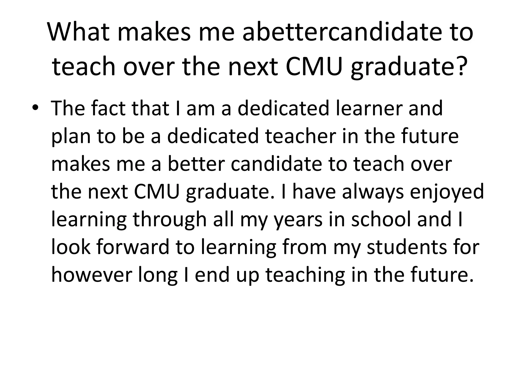 Better Candidate For Teaching-Slideshare | PPT