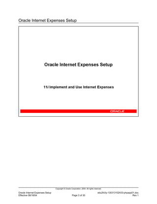 iExpenses Setup | DOC