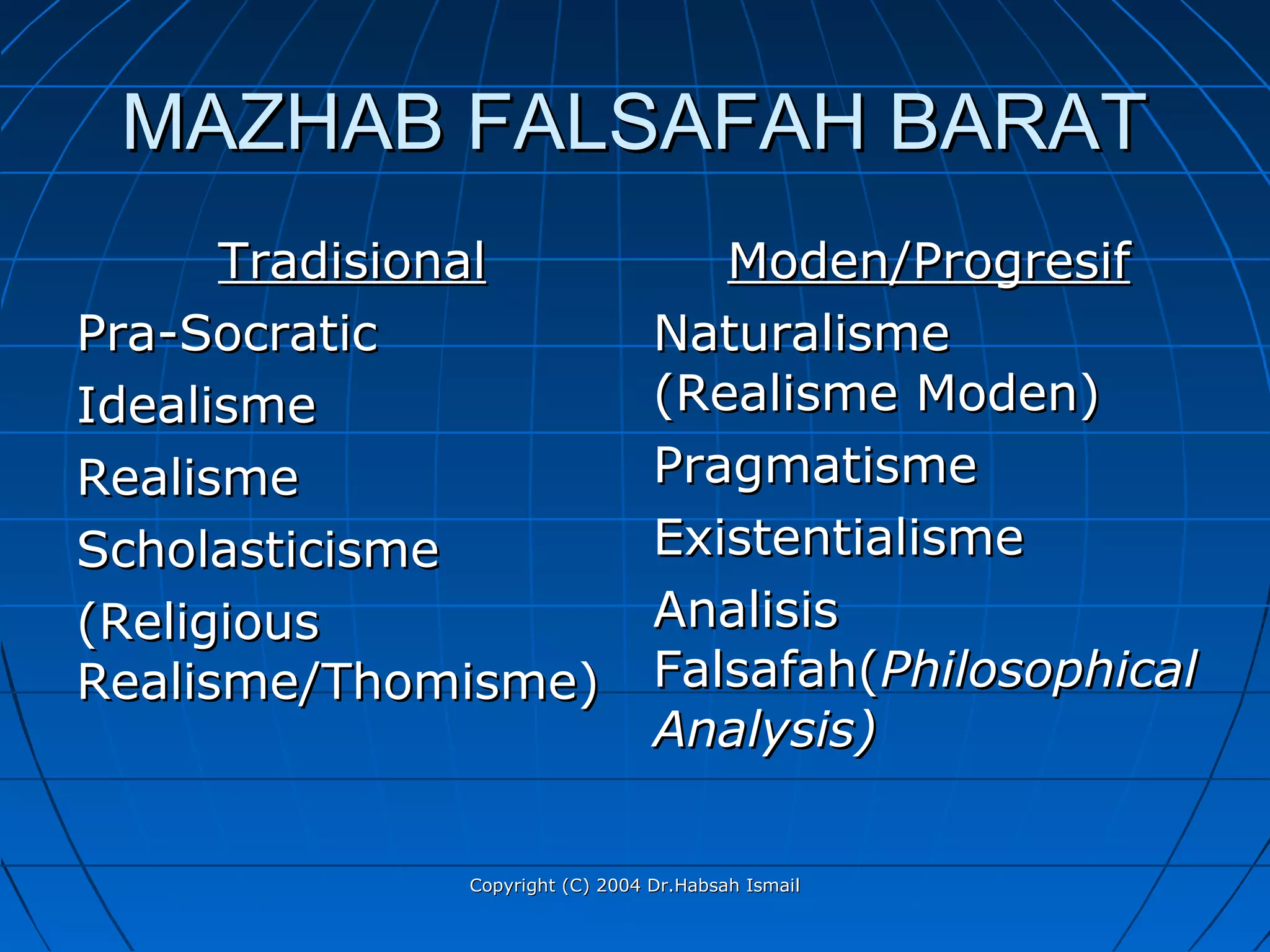 Edu 3004 mazhab falsafah barat | PPT