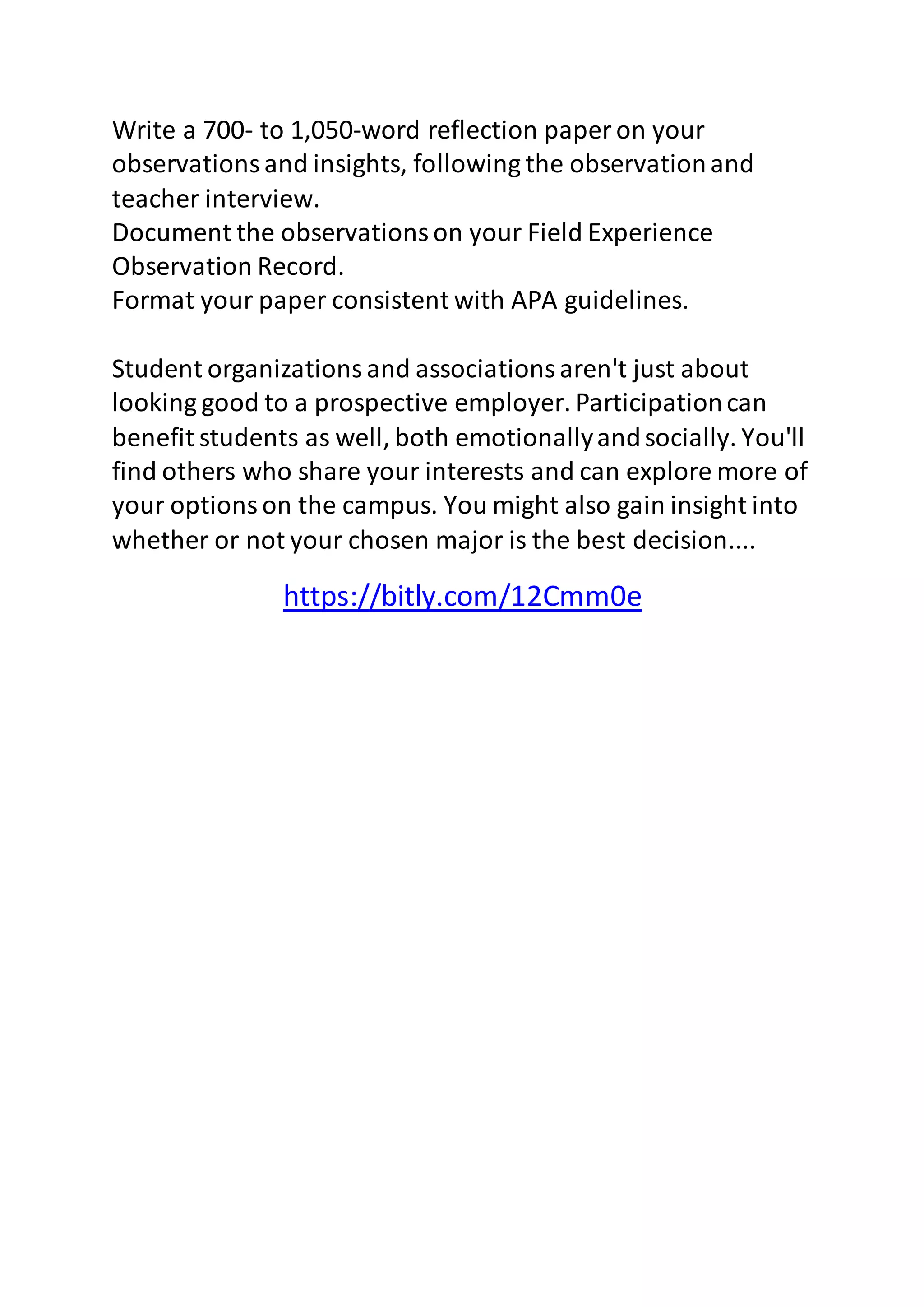 Edu 320 week 4 individual classroom observation reflection | DOCX