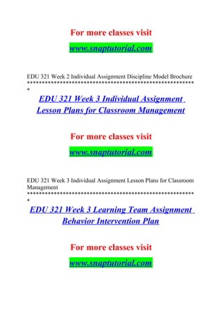 Edu 321 Education Organization / snaptutorial.com