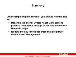 Oracle Assets | PPT