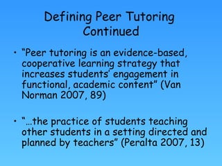 Edu 373 peer tutoring | PPT | Educational Assessment | Education