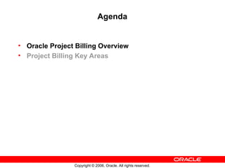 Oracle Project Billing overview gives details | PPT