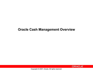 Oracle Cash Management | PPT
