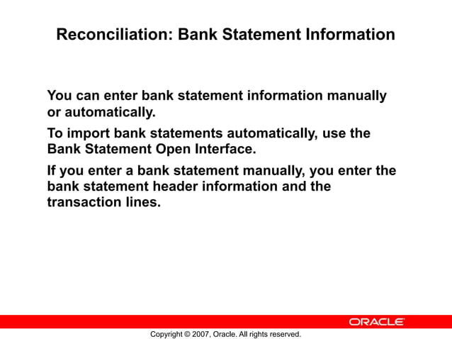 Oracle Cash Management | PPT