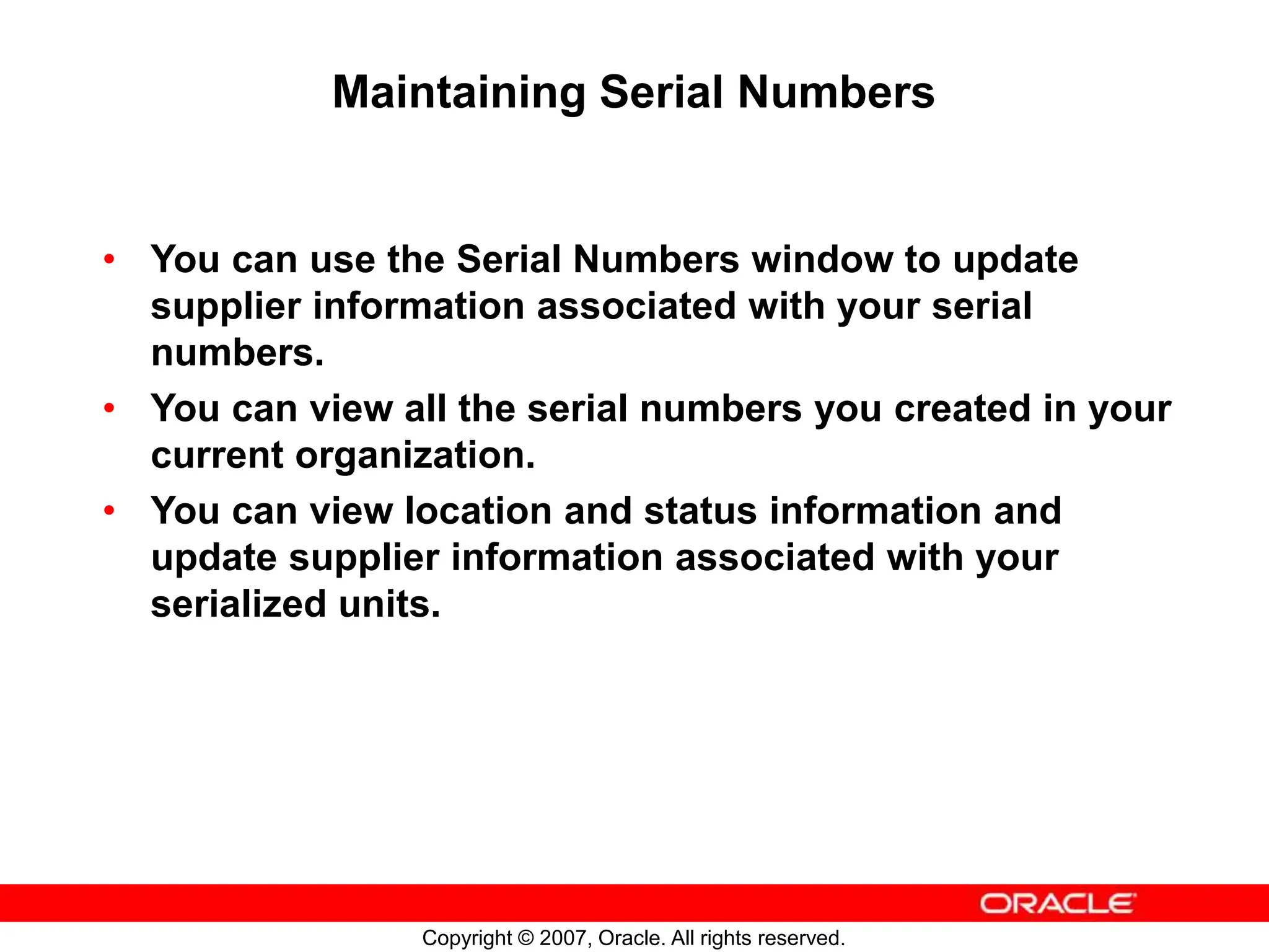 Oracle Inventory r12 lot and serial control.ppt