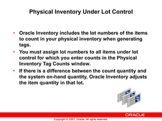 Oracle Inventory r12 lot and serial control.ppt