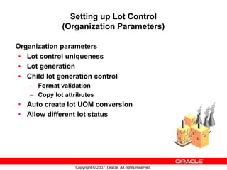 Oracle Inventory r12 lot and serial control.ppt