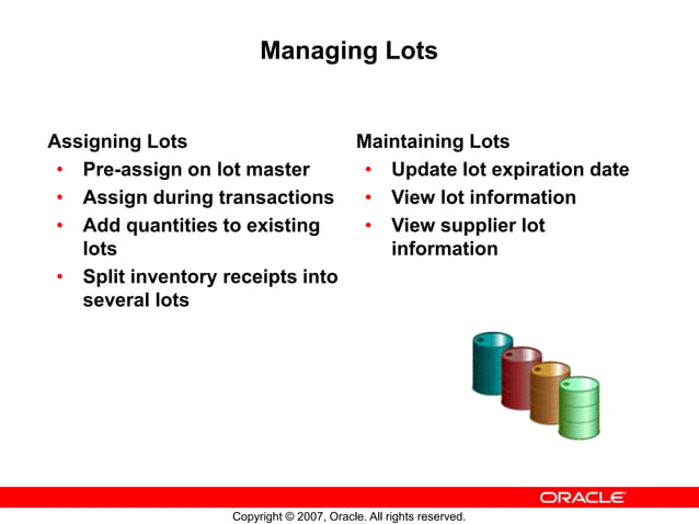 Oracle Inventory r12 lot and serial control.ppt