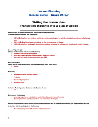 Edu 505 lesson_plan new | PDF | Educational Assessment | Education