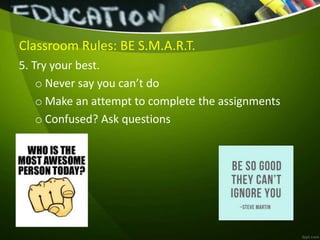 Edu 506 first day of school powerpoint | PPTX | Homework and Study ...