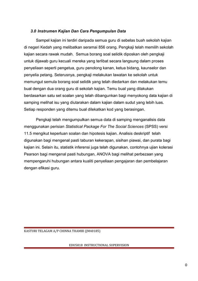 Edu 5818 tugasan 1 instructional supervision | DOC