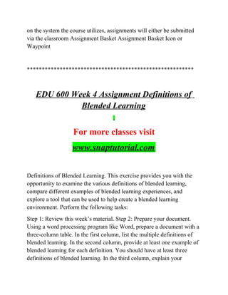 Edu 600 Massive Success / snaptutorial.com