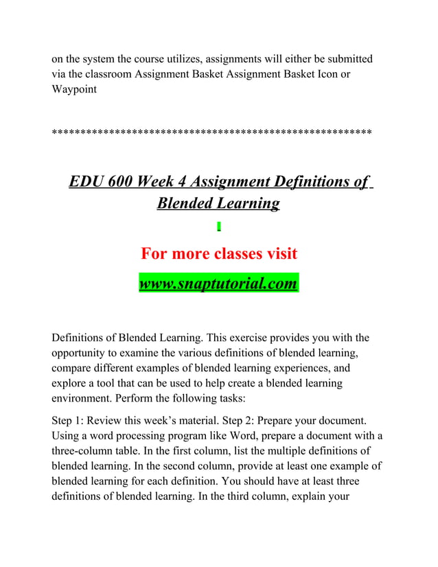 Edu 600 Massive Success / snaptutorial.com