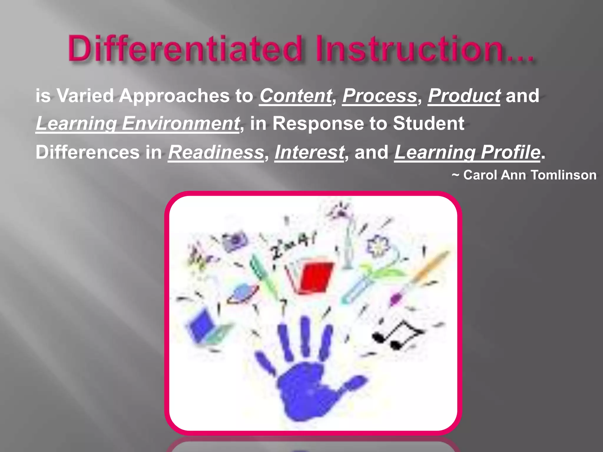 Edu 610 Final Project Differentiated Instruction Powerpoint With Sound ...