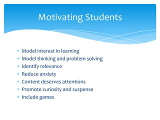 Edu 6132 presentation interest attention and motivation | PPTX