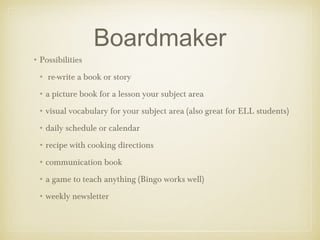 Edu614 session 5 summer 15 presentation tools boardmaker | PPT
