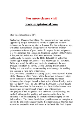 EDU 620 Enhance teaching - snaptutorial.com | DOCX