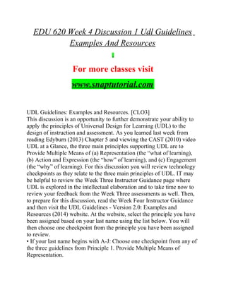 Edu 620 Exceptional Education-snaptutorial.com