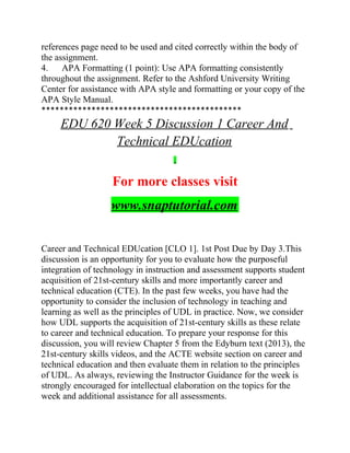 Edu 620 Exceptional Education-snaptutorial.com