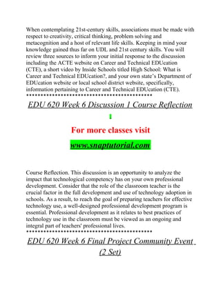 Edu 620 Exceptional Education-snaptutorial.com