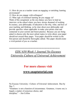 EDU 650 Exceptional Education / snaptutorial.com | DOCX | Educational Assessment | Education