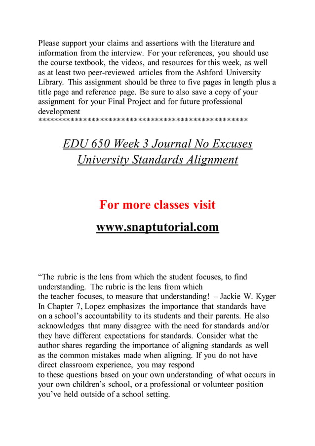 EDU 650 Exceptional Education / snaptutorial.com | PDF