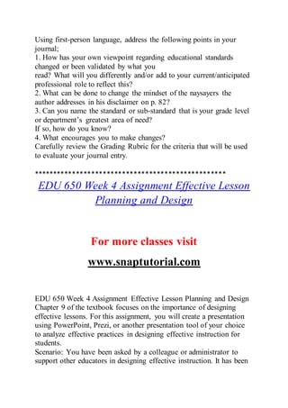 EDU 650 Exceptional Education / snaptutorial.com | DOCX | Educational Assessment | Education
