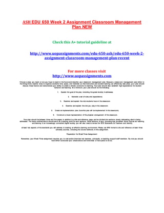 EDU 650 Entire Course NEW | PDF