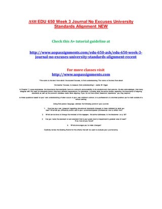 EDU 650 Entire Course NEW | PDF