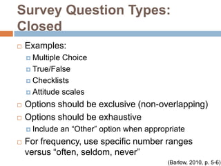 Creating an Effective Survey Instrument | PPTX