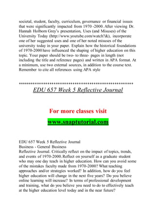 Edu 657 Education Specialist-snaptutorial.com