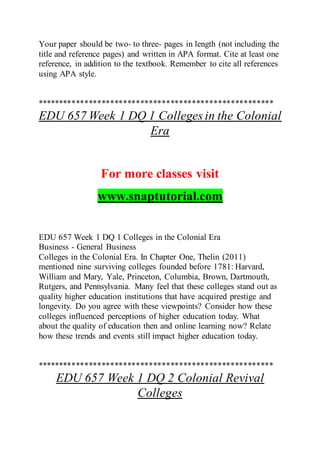 Edu 657 Education Specialist-snaptutorial.com